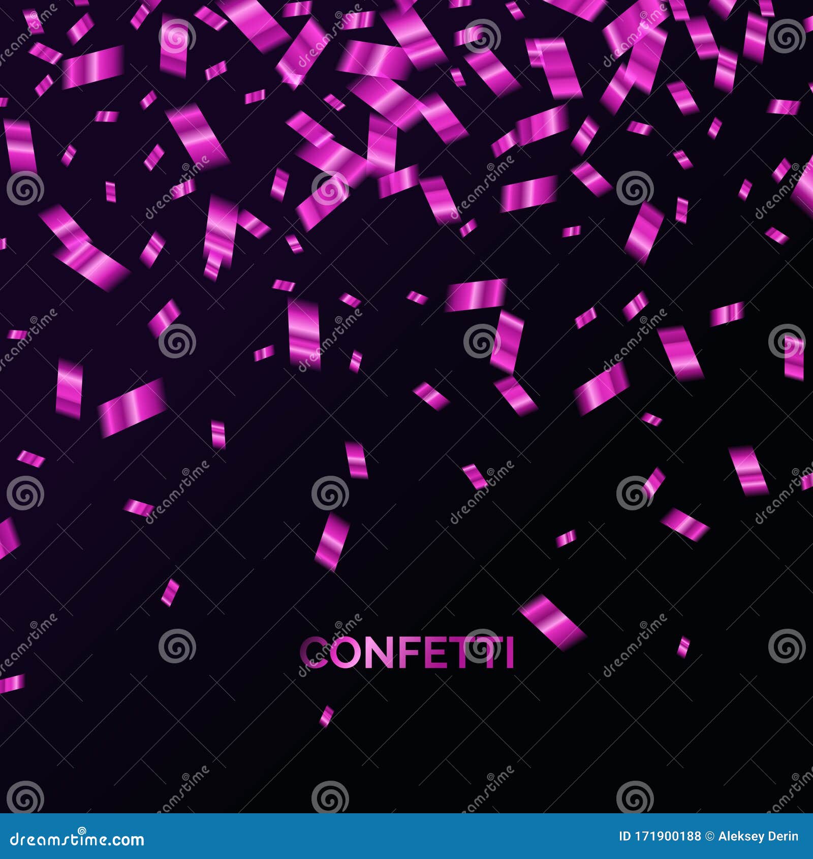 Confetti is Falling. Abstract Background with Particles. Template for ...