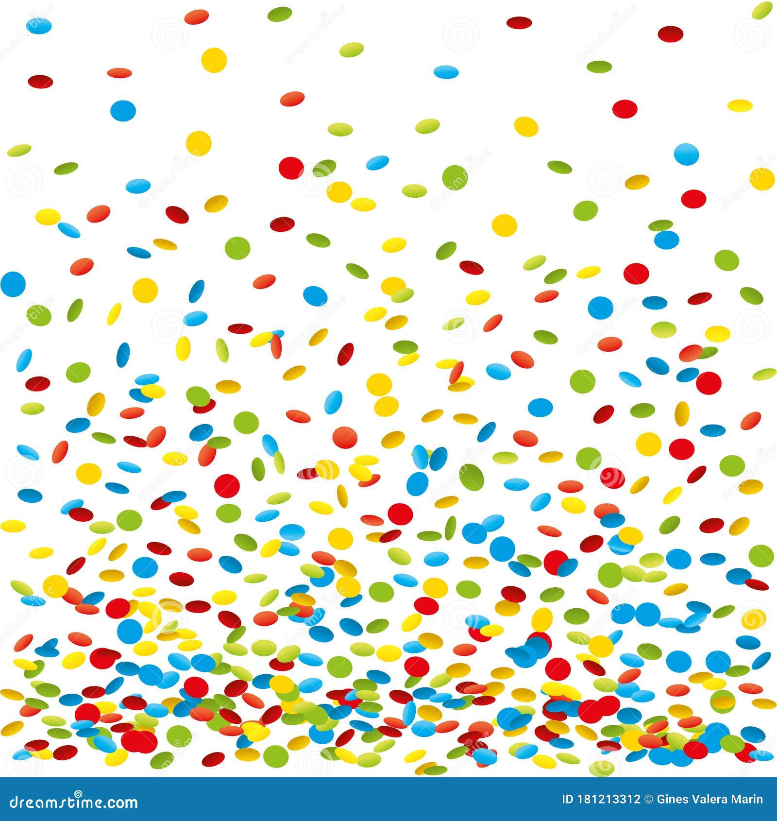Confetti Falling Background. Isolated and Brilliant Colors Stock ...