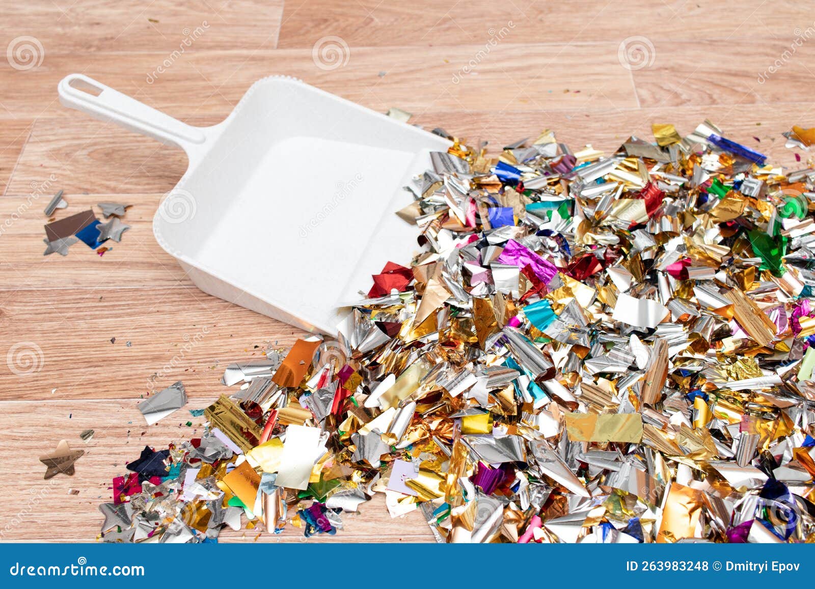 Confetti on the Floor after the Party Stock Photo - Image of decor ...