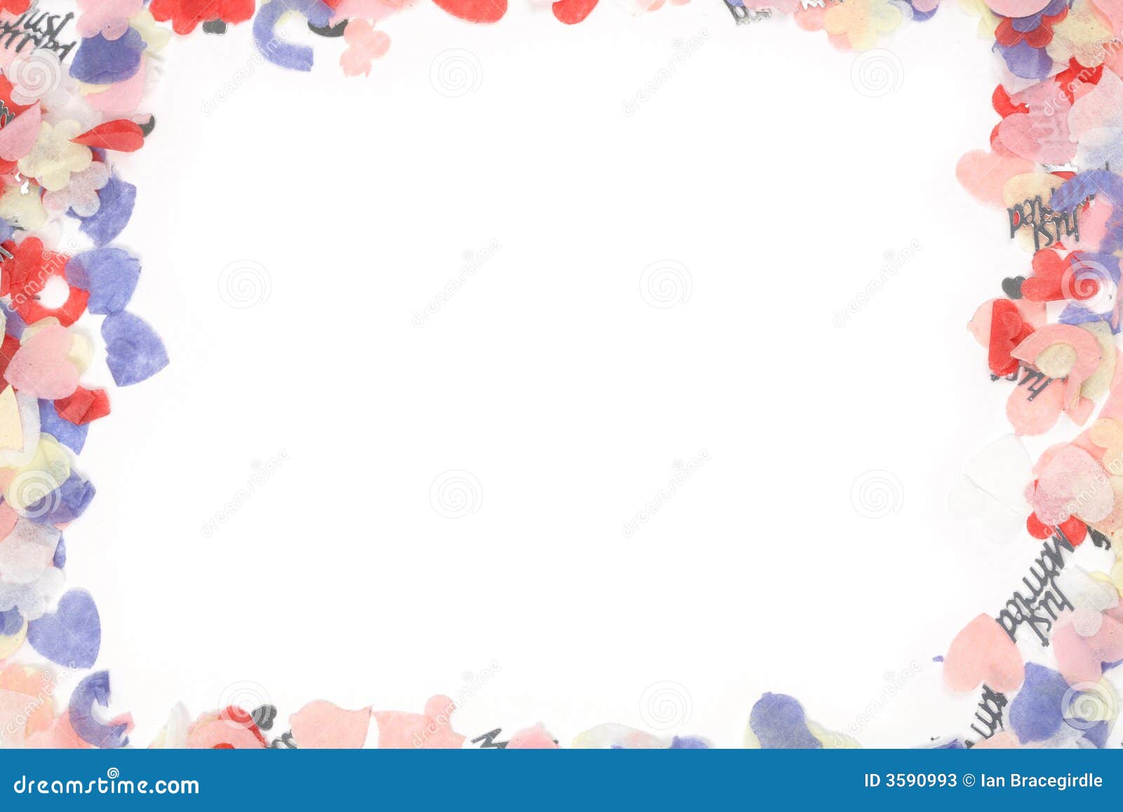 Confetti frame stock image. Image of frame, married, wedding - 3590993