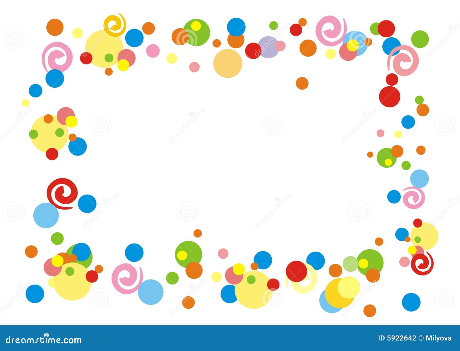 Confetti frame stock vector. Illustration of bubbles, festive - 5922642