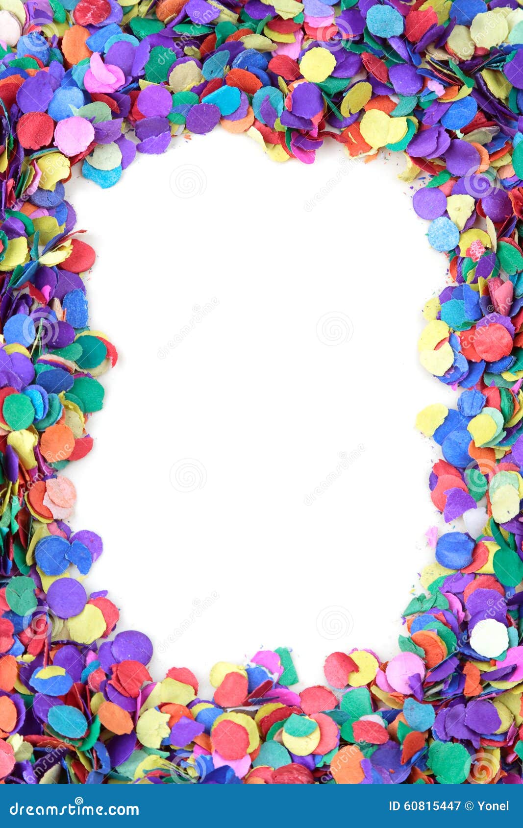 Confetti Frame Birthday Carnival Holidays Party Decoration Stock Photo ...