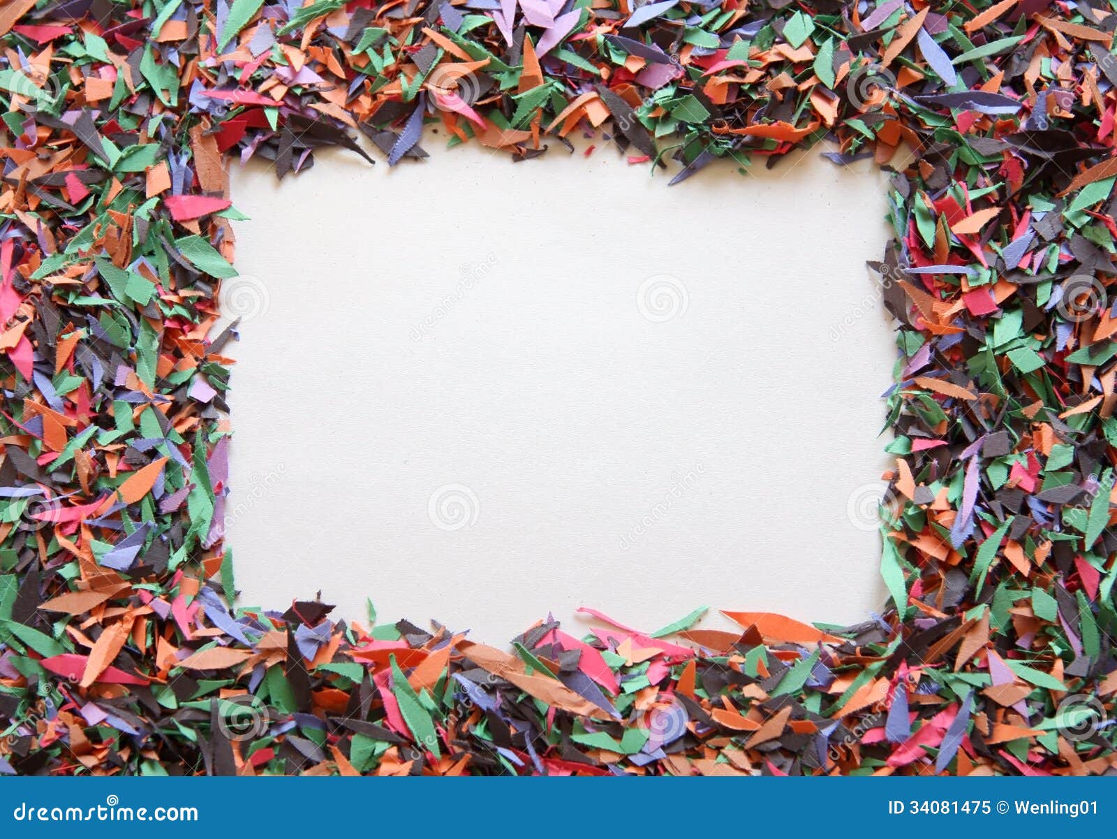 Confetti frame stock image. Image of isolated, round - 34081475