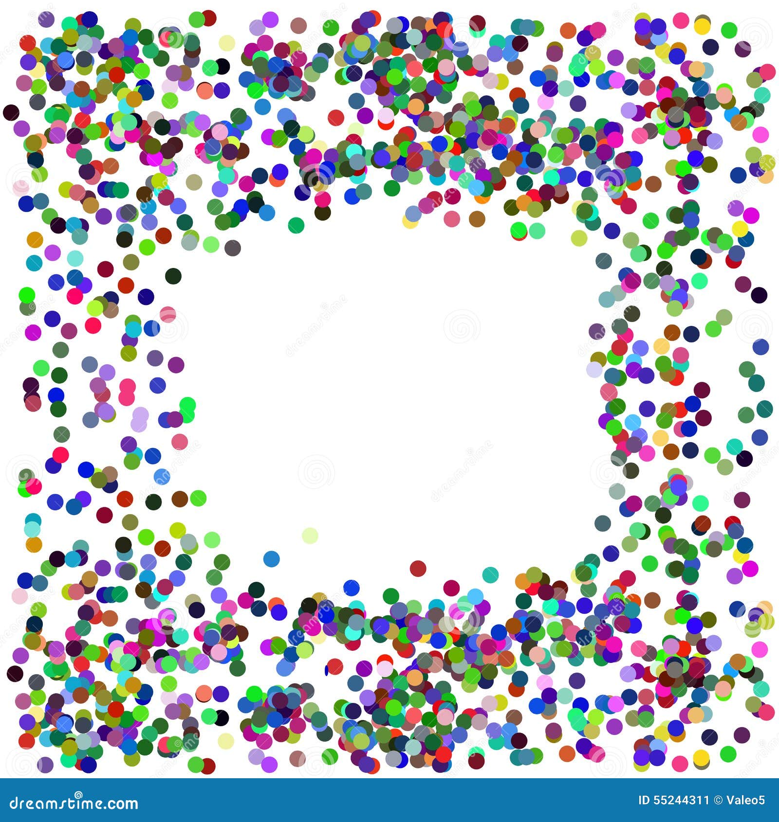 Confetti Frame stock vector. Illustration of isolated - 55244311