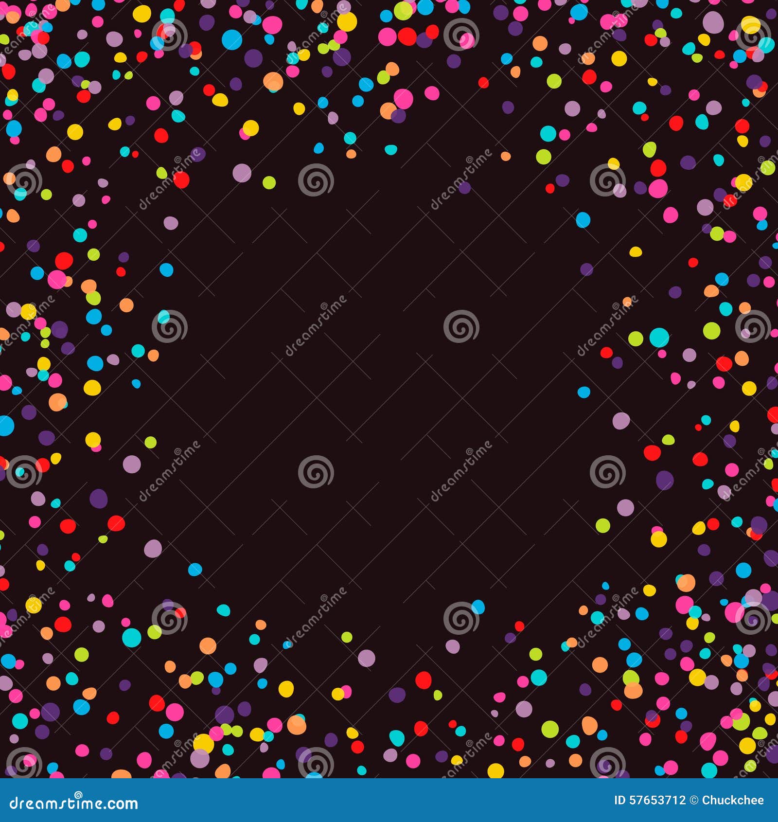 Confetti Frame stock vector. Illustration of confetti - 57653712