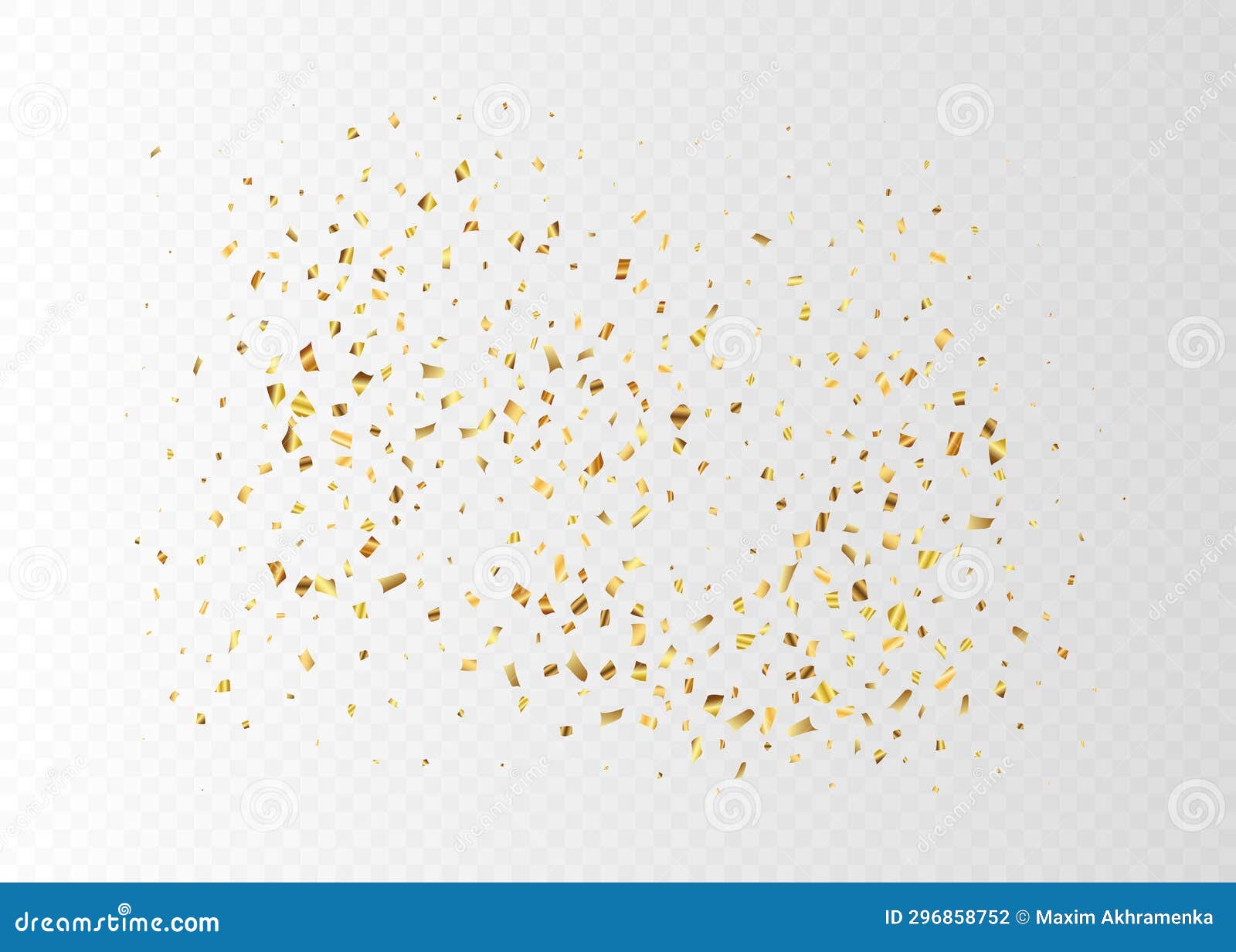 Confetti with Golden Gradient Stock Illustration - Illustration of ...
