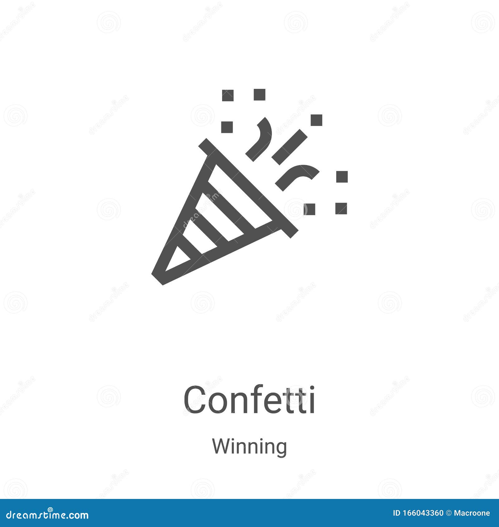 Confetti Icon Vector from Winning Collection. Thin Line Confetti ...