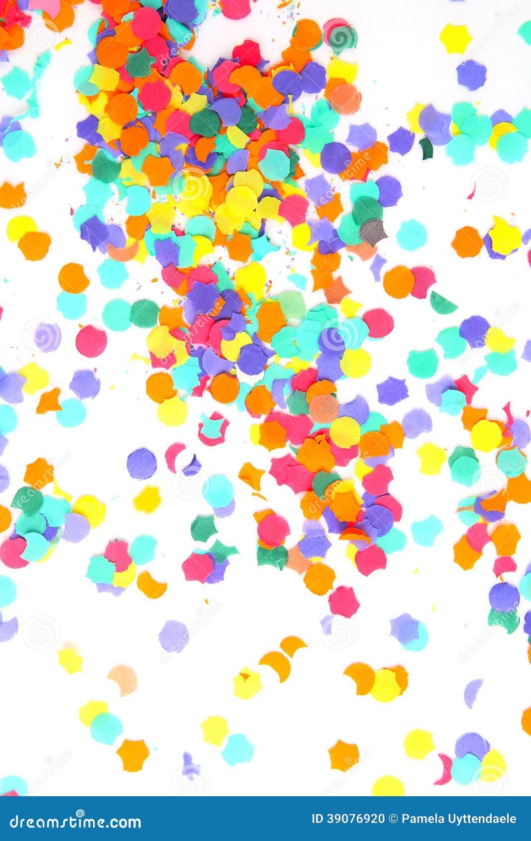 Confetti isolated on white stock photo. Image of birthday - 39076920