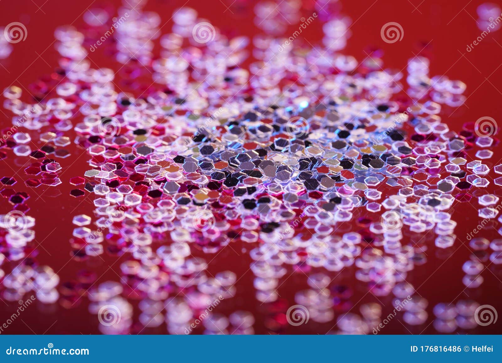 Confetti with Macro Lens Photographed As a Close-up in the Studio Stock ...