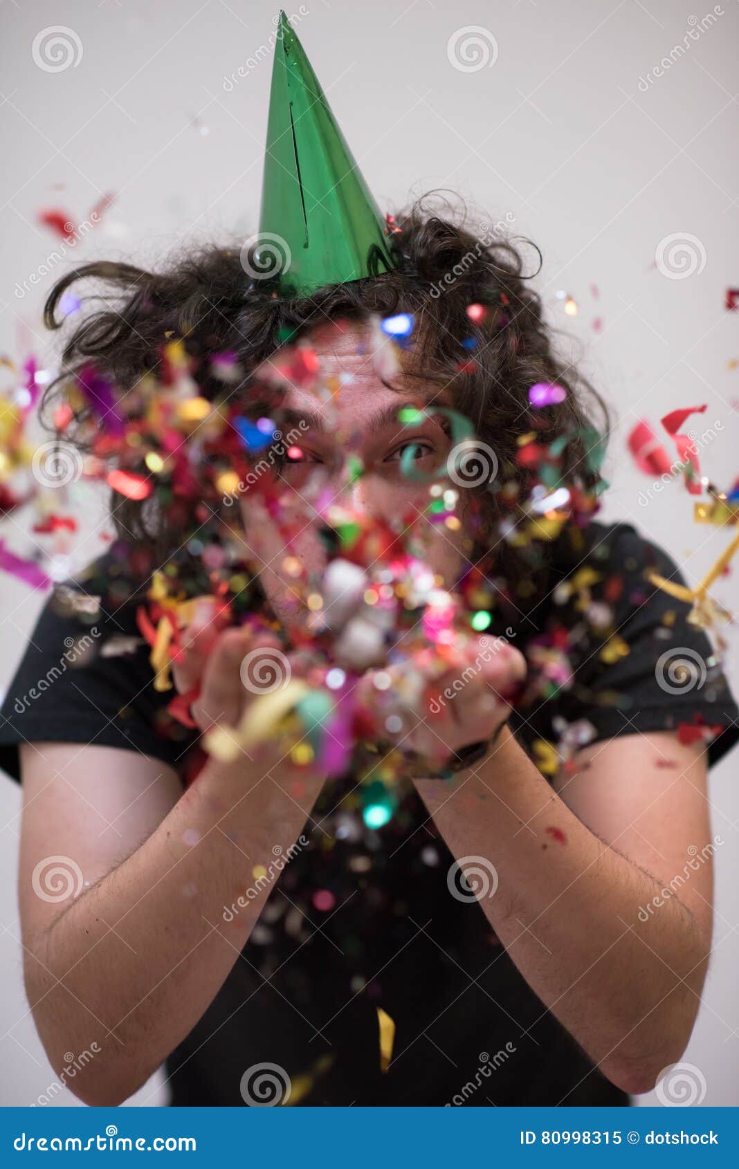Confetti man on party stock image. Image of event, disco - 80998315