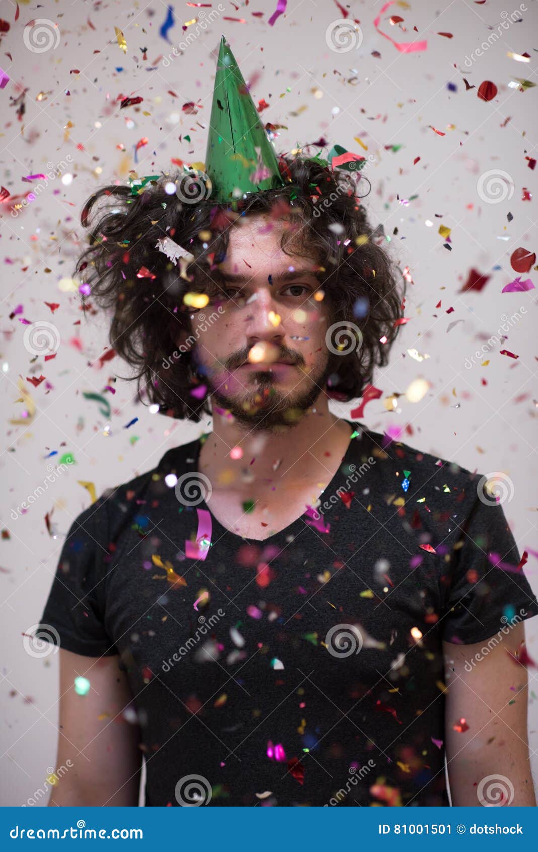 Confetti man on party stock image. Image of birthday - 81001501