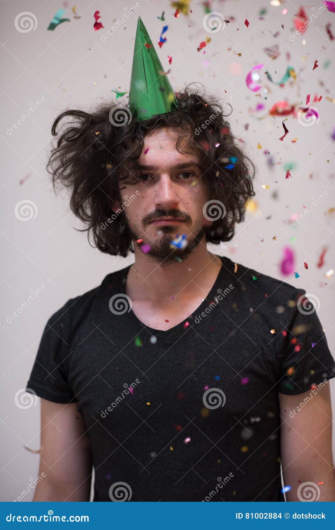 Confetti man on party stock photo. Image of decoration - 81002884