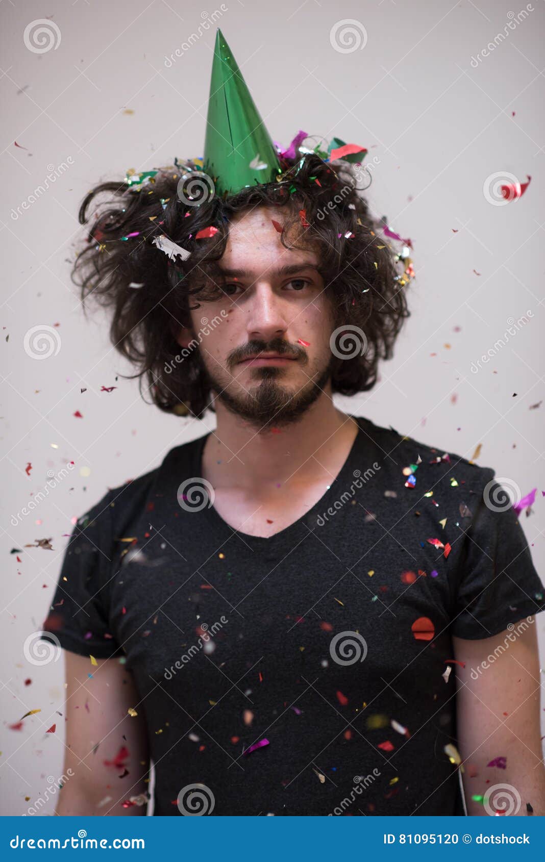 Confetti man on party stock photo. Image of celebrate - 81095120