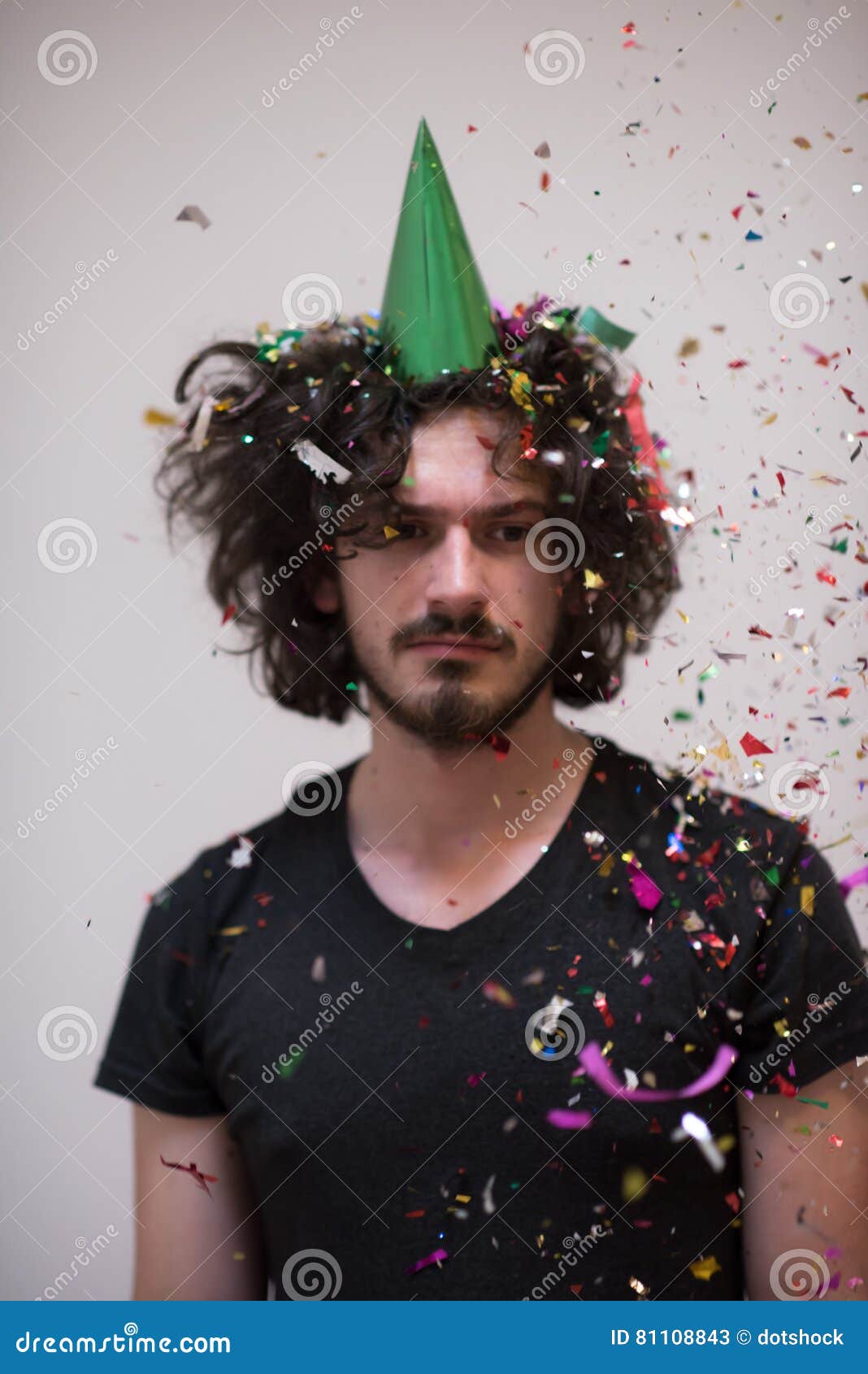 Confetti man on party stock image. Image of male, club - 81108843