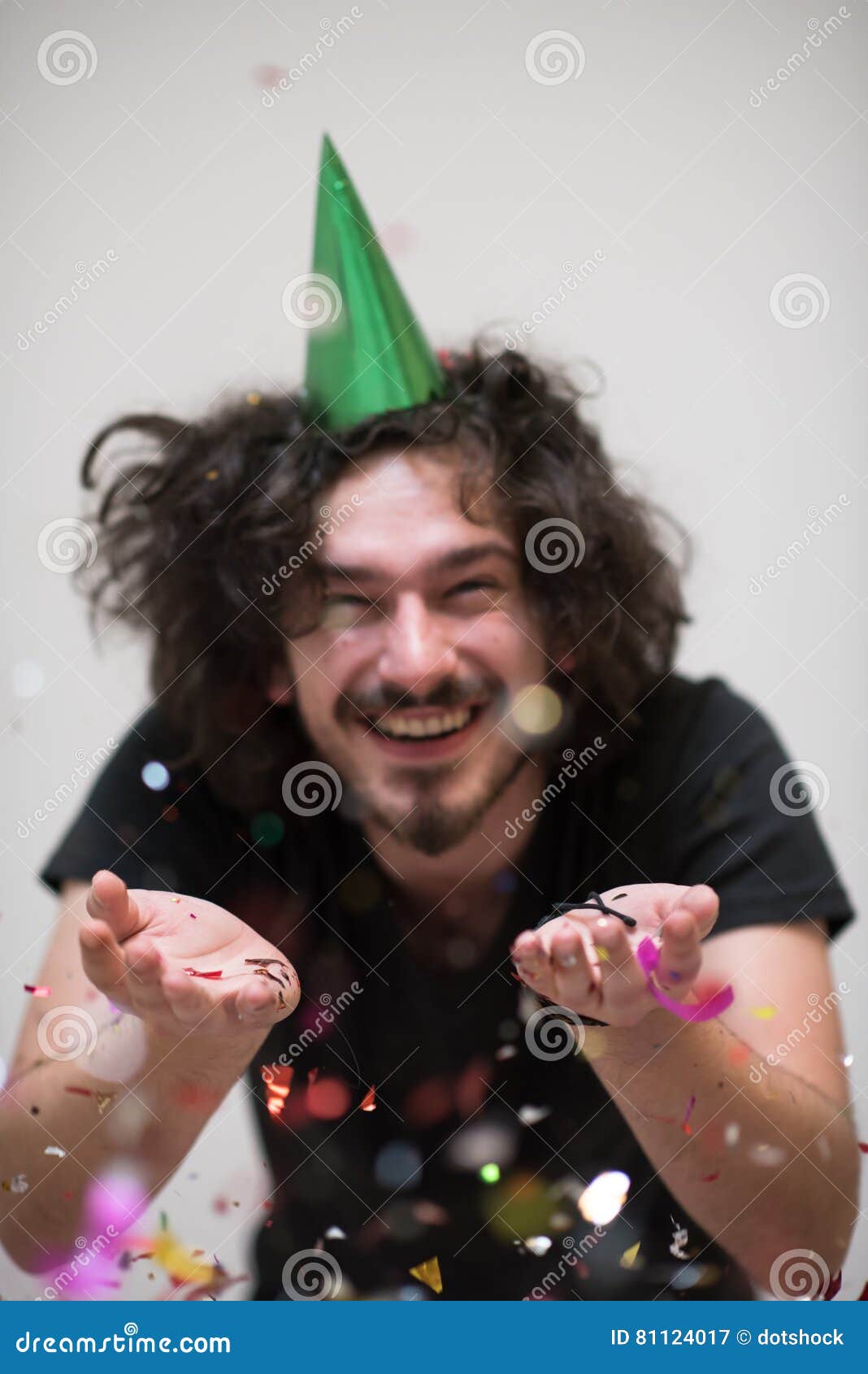 Confetti man on party stock image. Image of birthday - 81124017