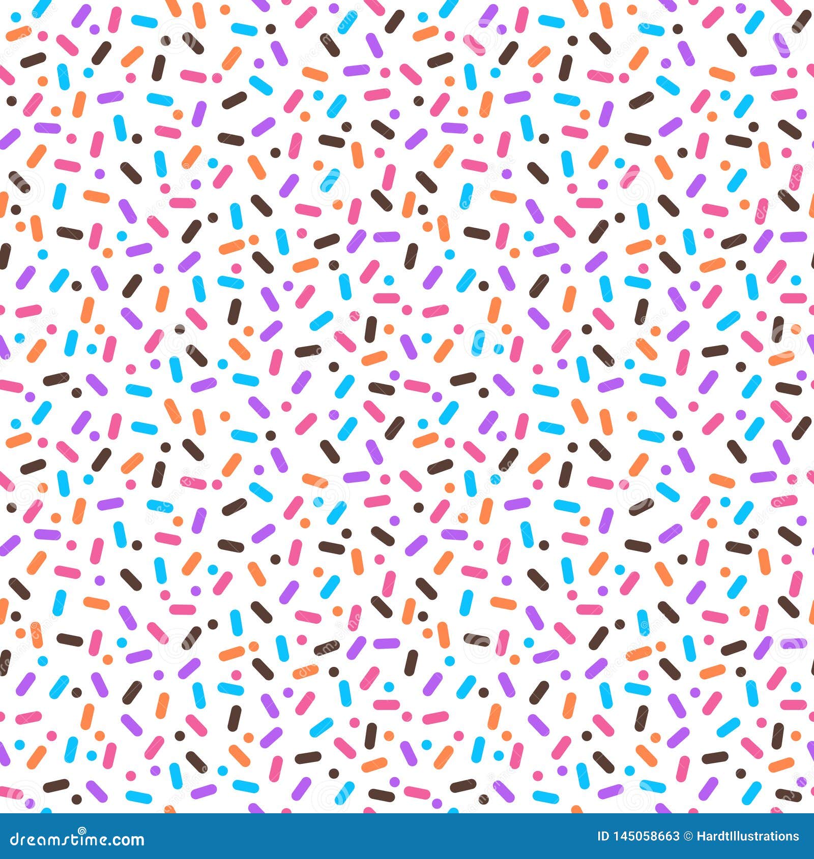 Sprinkles Seamless Pattern stock vector. Illustration of party - 145058663