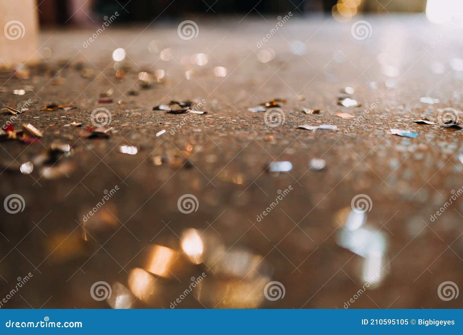 Confetti Paper on the Floor after a Party Stock Illustration ...