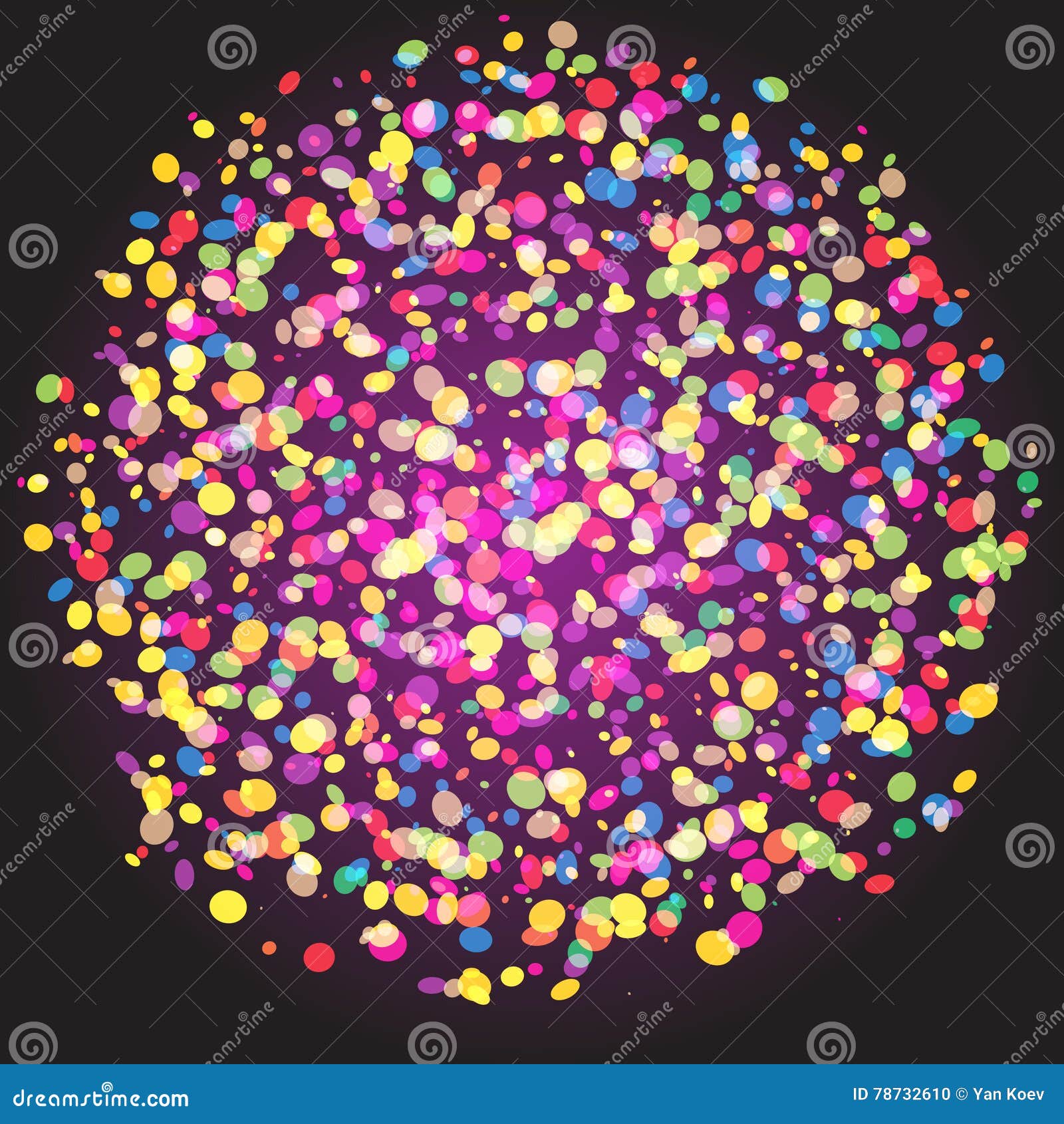 Confetti Particles Sphere Abstract Vector Background Stock Vector ...