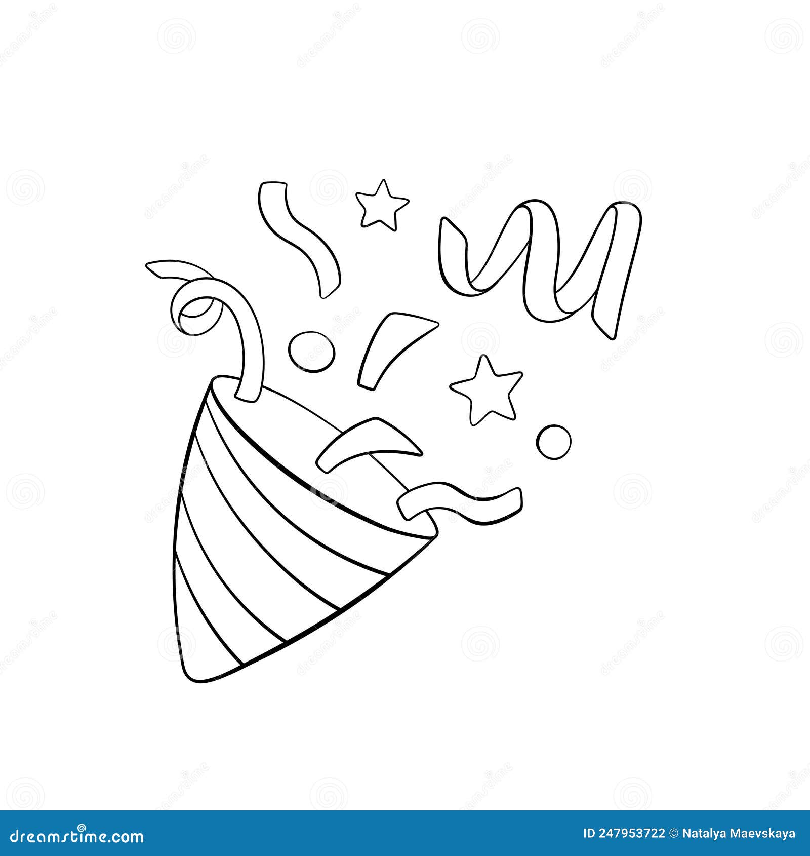 Confetti for Party in Doodle Style, Vector Illustration. Festive ...