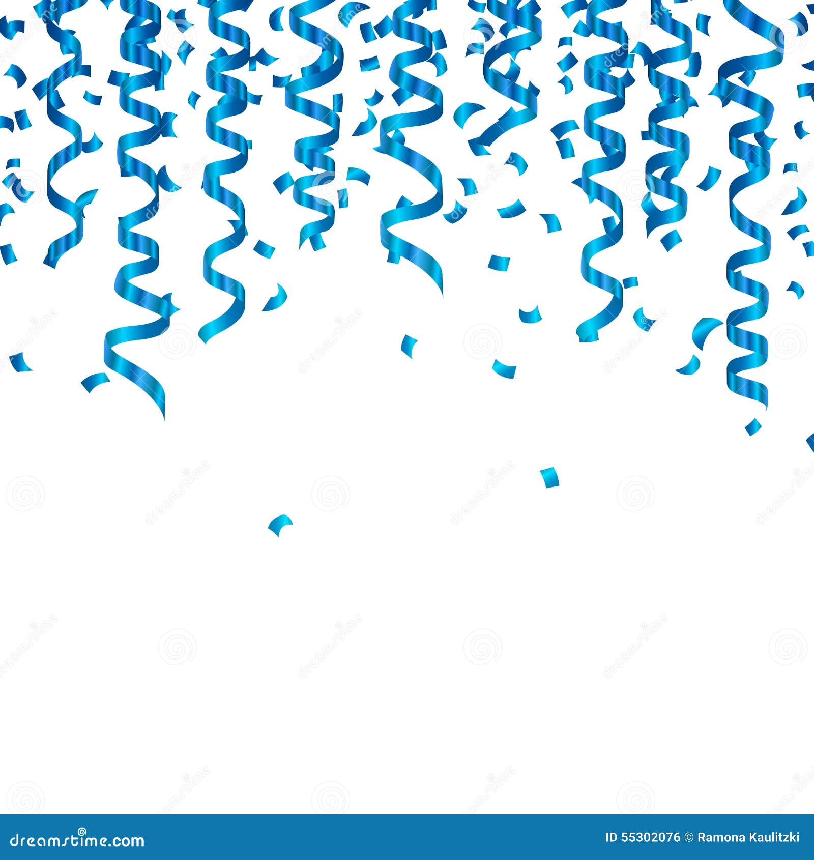 Confetti and Party Streamers Stock Illustration - Illustration of ...