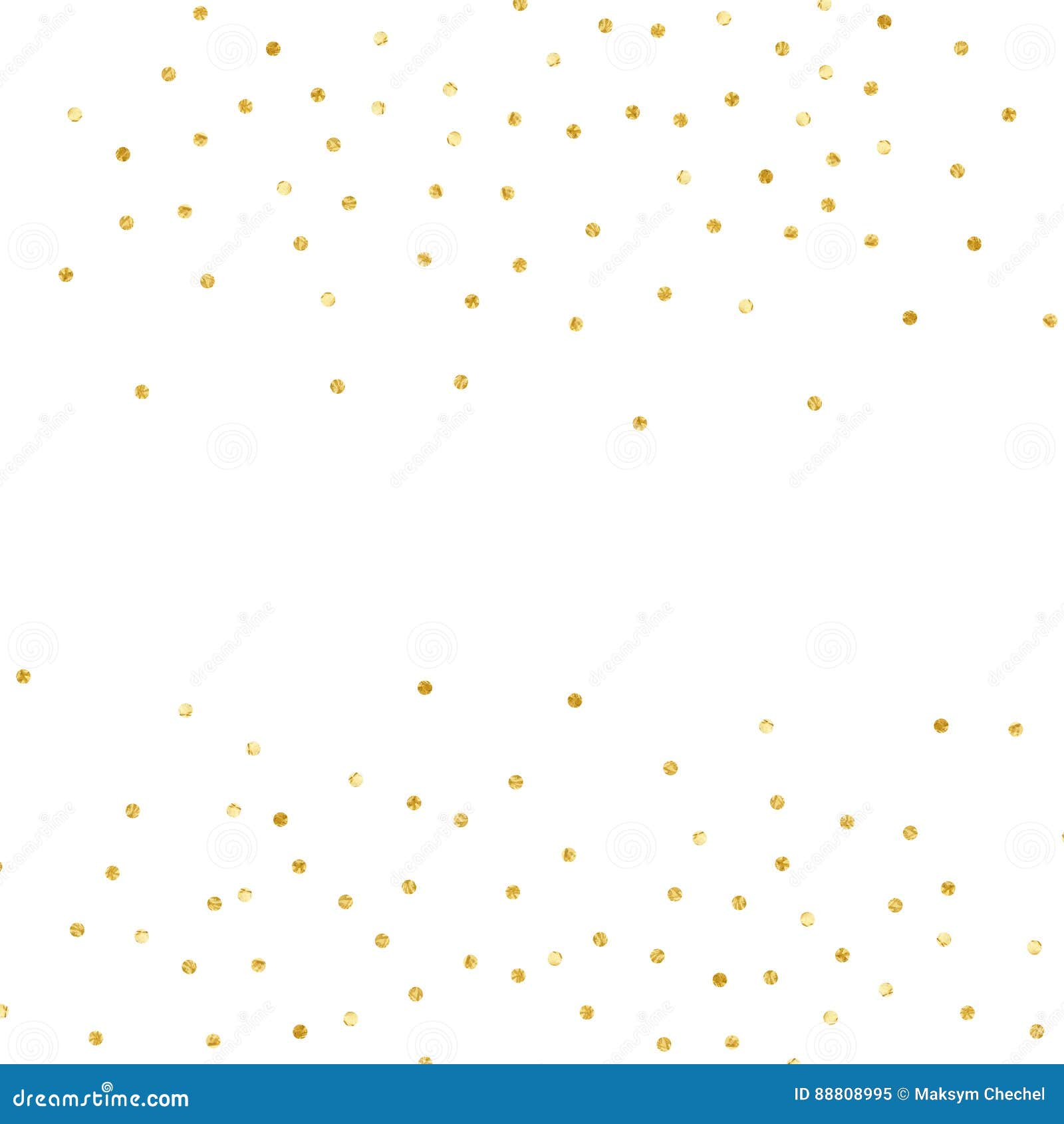Confetti Polka Dot. Gold Textured Dots Isolated Stock Vector ...