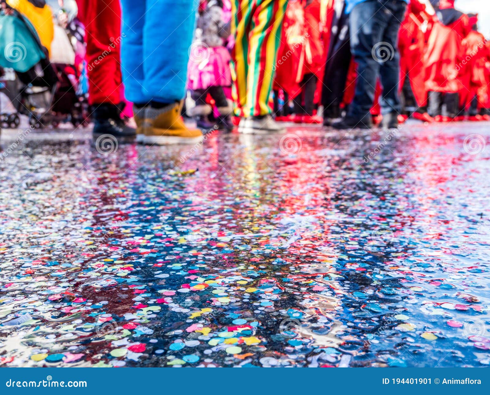 Confetti is Reflected in a Carnival Parade Stock Image - Image of ...