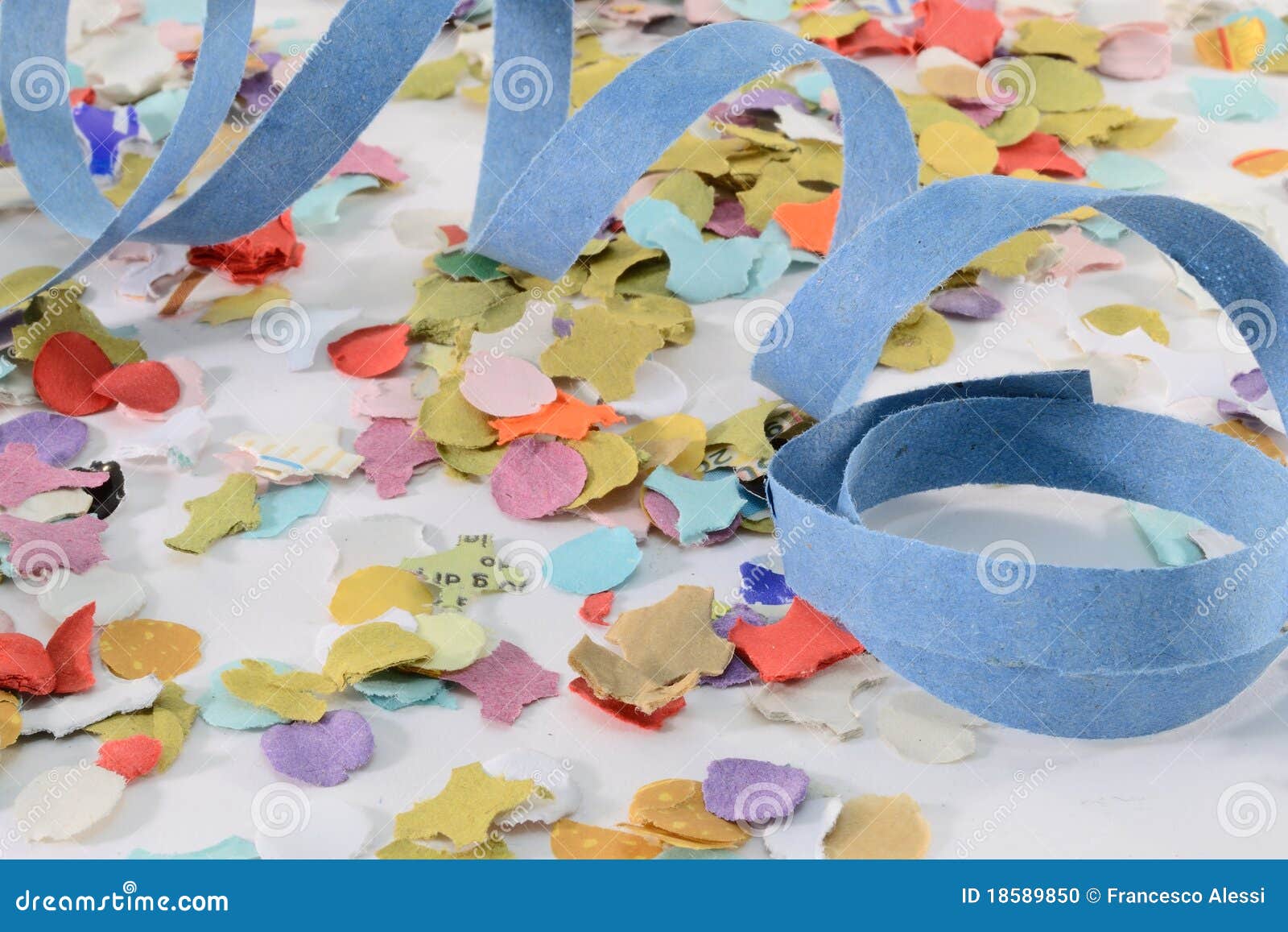 Confetti and ribbon stock photo. Image of streamer, close - 18589850