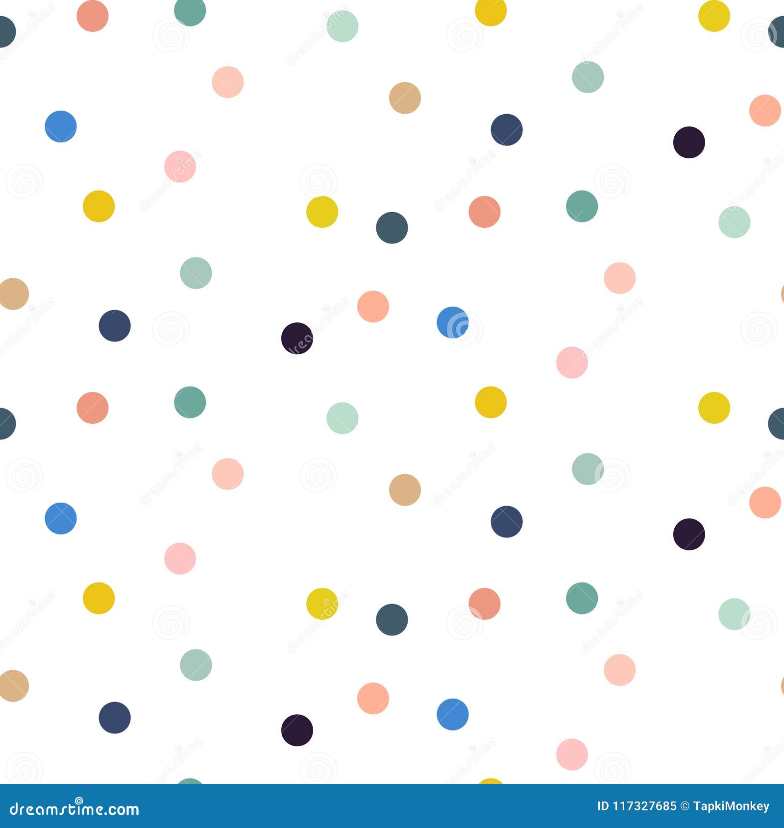 Confetti Seamless Vector Pattern. Colorful Circles Texture. Stock ...