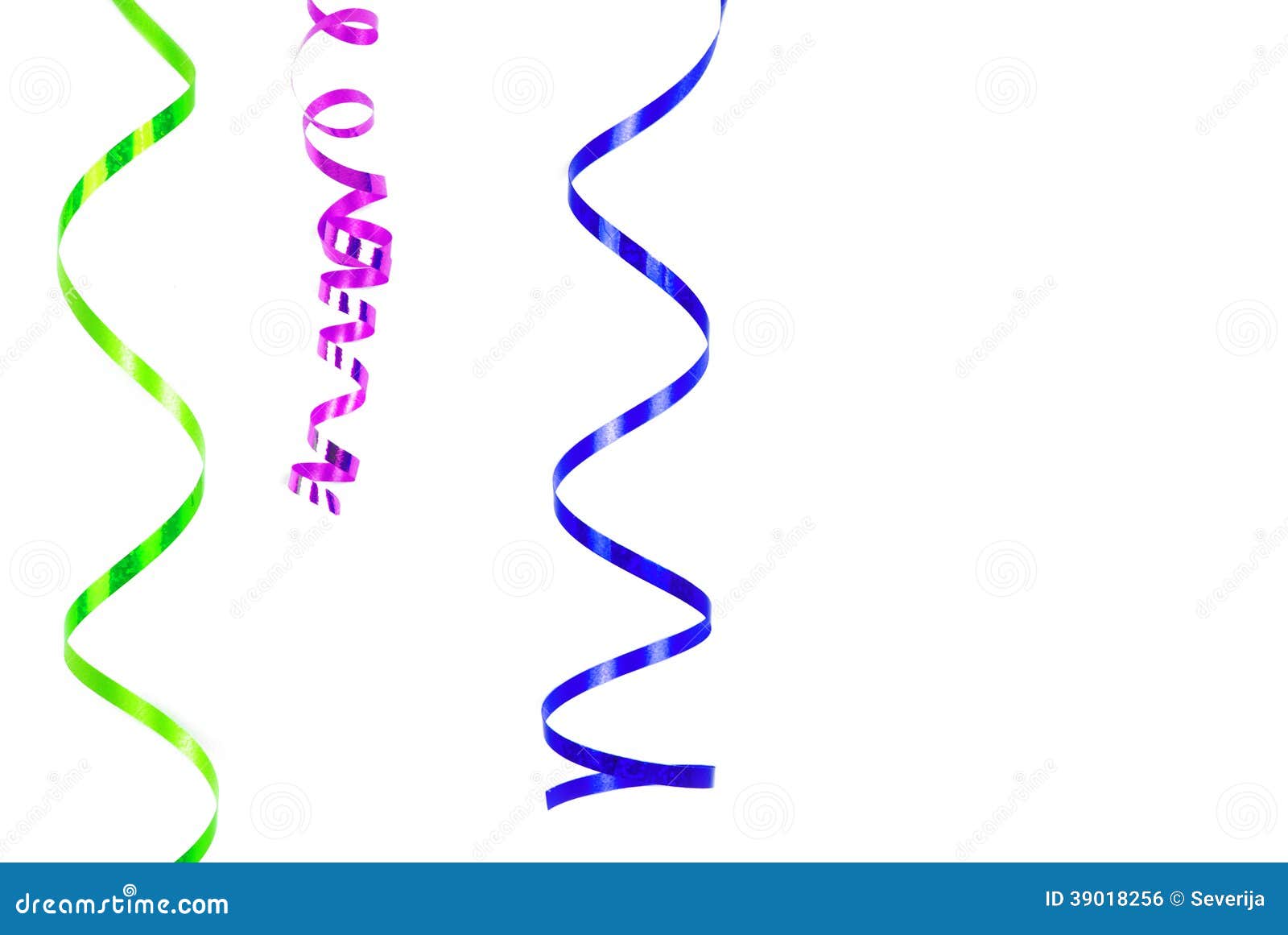 Confetti Serpentine Ribbon Border Stock Photo - Image of closeup ...