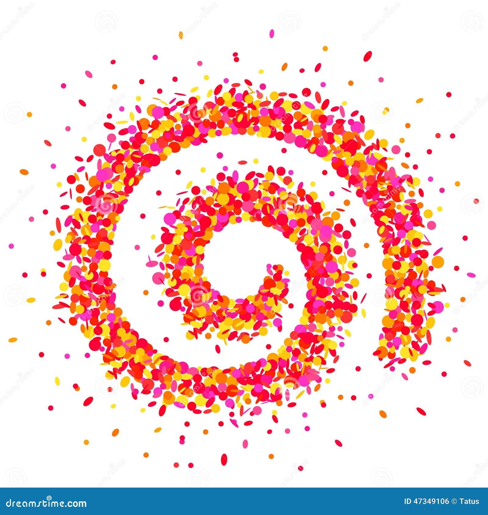 Confetti spirale in pink stock vector. Illustration of modern - 47349106