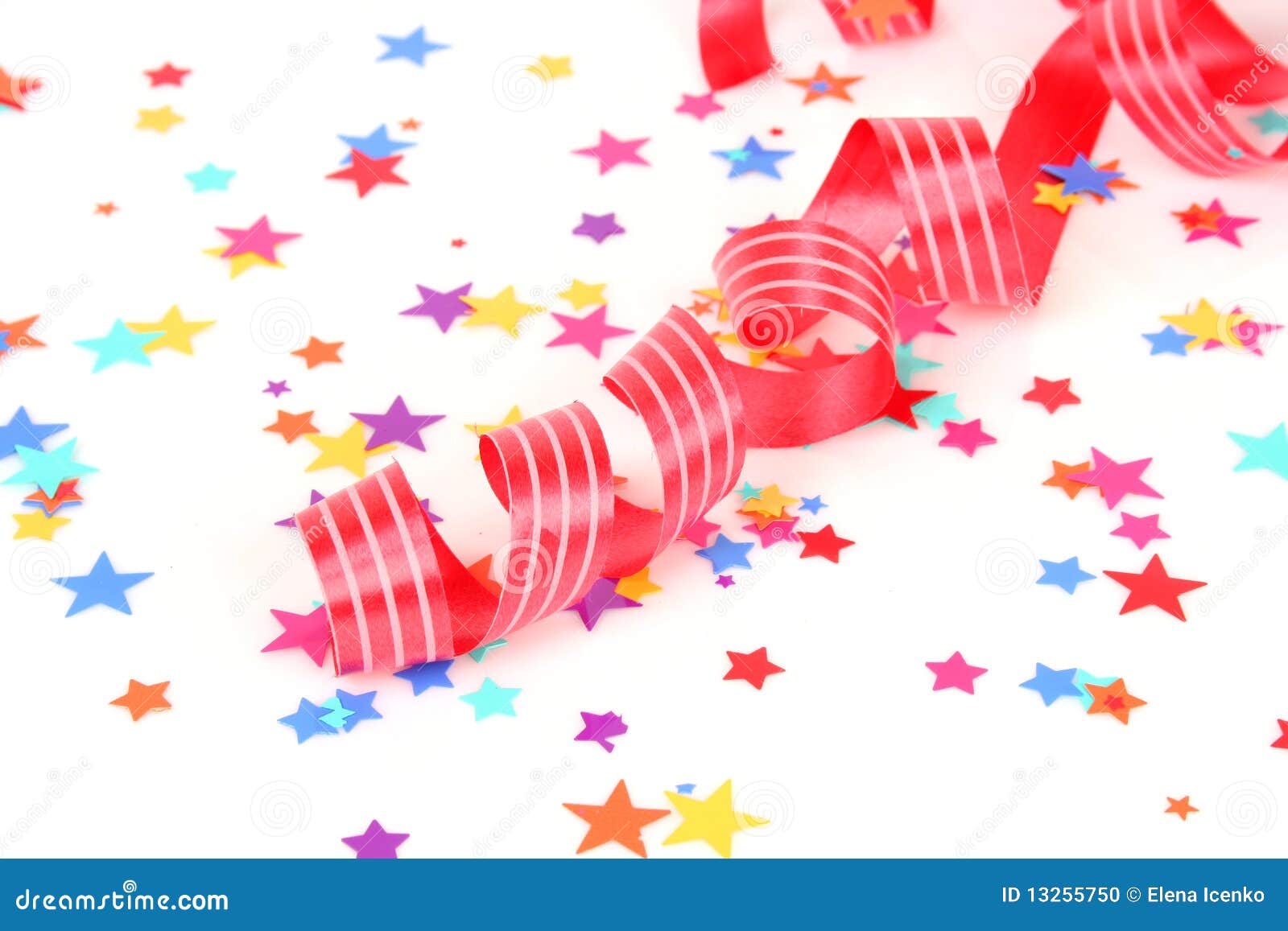 Confetti and streamer stock photo. Image of decorative - 13255750