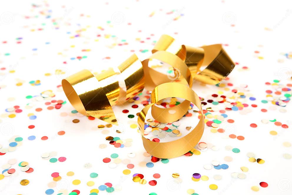 Confetti and streamer stock photo. Image of holiday, birthday - 17610352