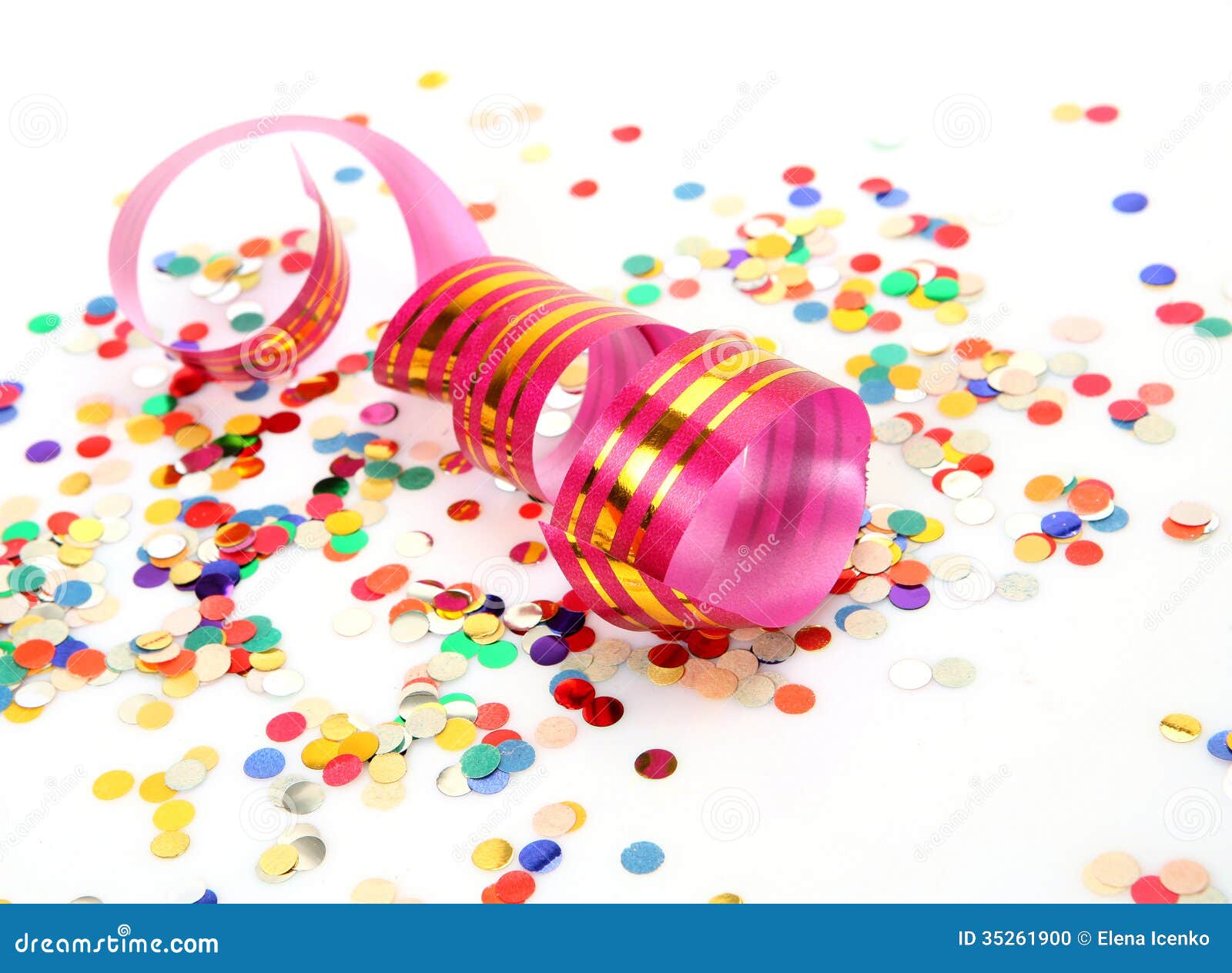Confetti and streamer stock photo. Image of happiness - 35261900