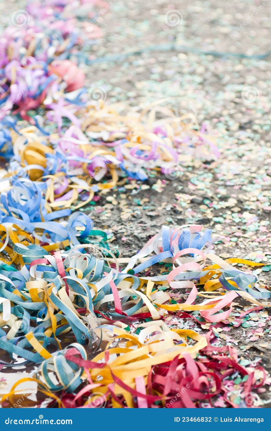 Confetti and streamers stock photo. Image of confetti - 23466832