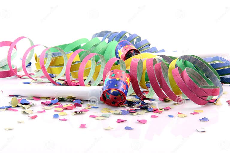 Confetti streamers blowers stock photo. Image of carnival - 4372140