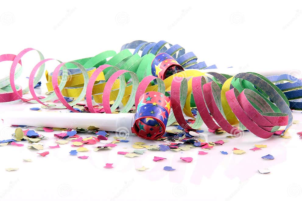 Confetti streamers blowers stock photo. Image of carnival - 4372140