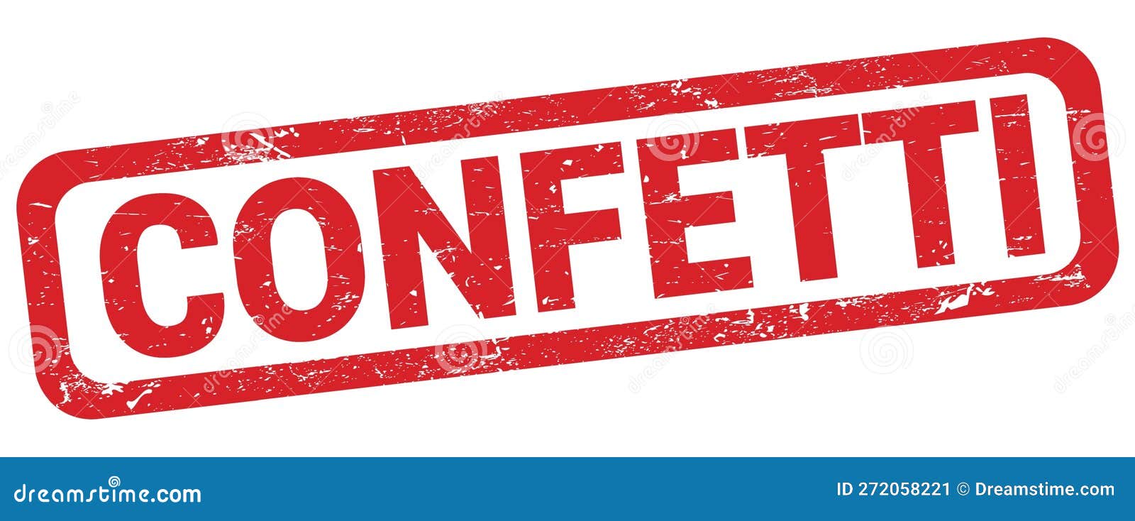 CONFETTI Text Written on Red Rectangle Stamp Stock Illustration ...