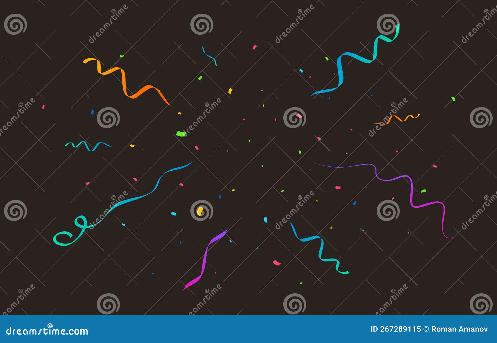 Confetti Vector Background. Party Design with Colorful Confetti. Stock ...