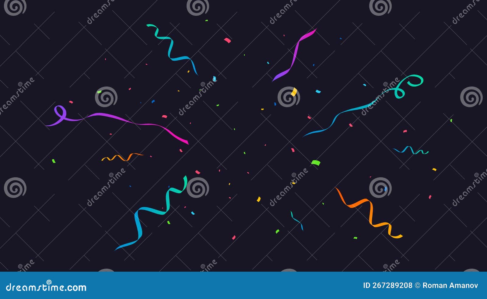 Confetti Vector Background. Party Design with Colorful Confetti. Stock ...