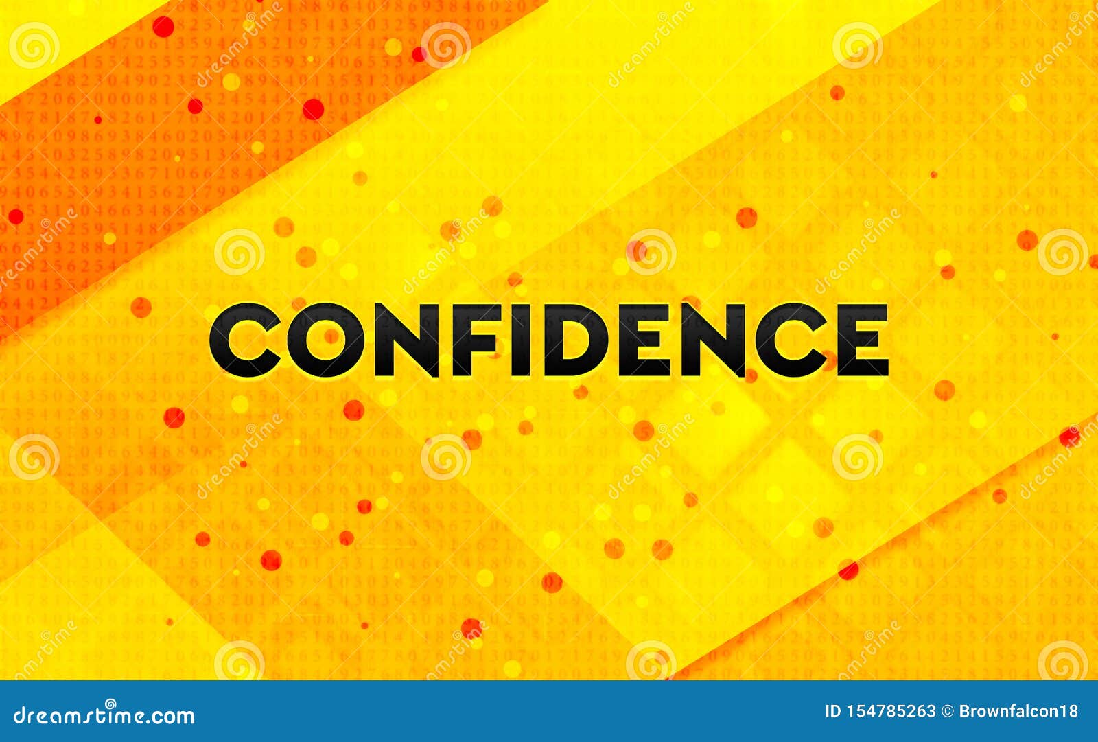 Confidence Abstract Digital Banner Yellow Background Stock Illustration ...