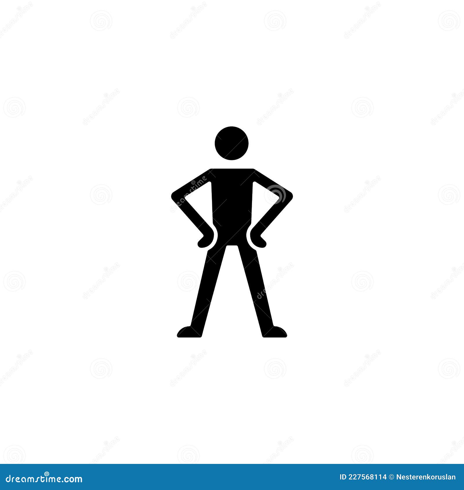 Confidence Body Language Black Glyph Icon Stock Vector - Illustration ...