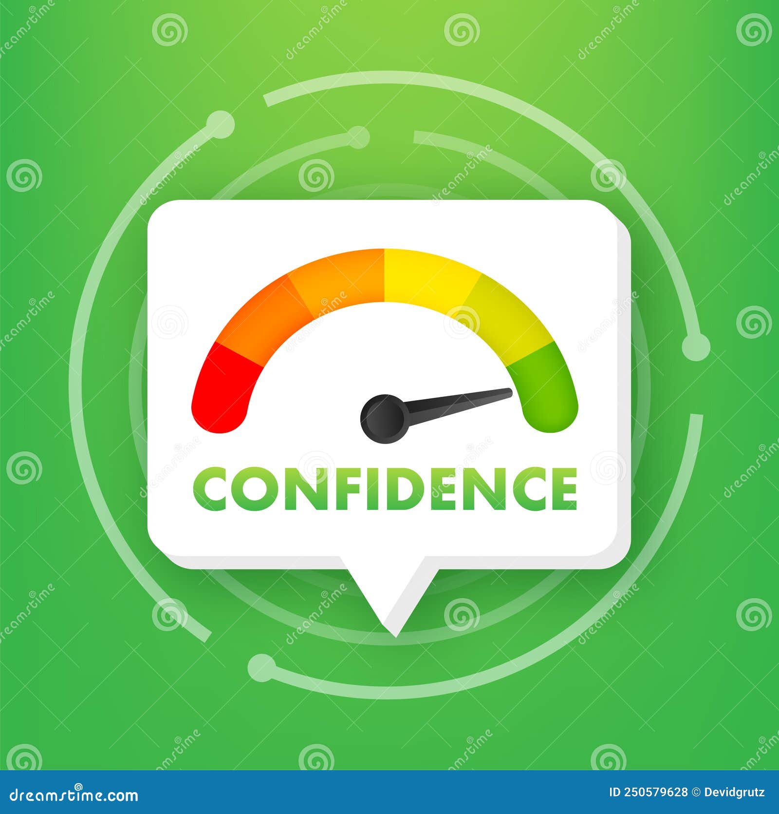 Confidence Indicator for Concept Design. Business Concept Vector ...