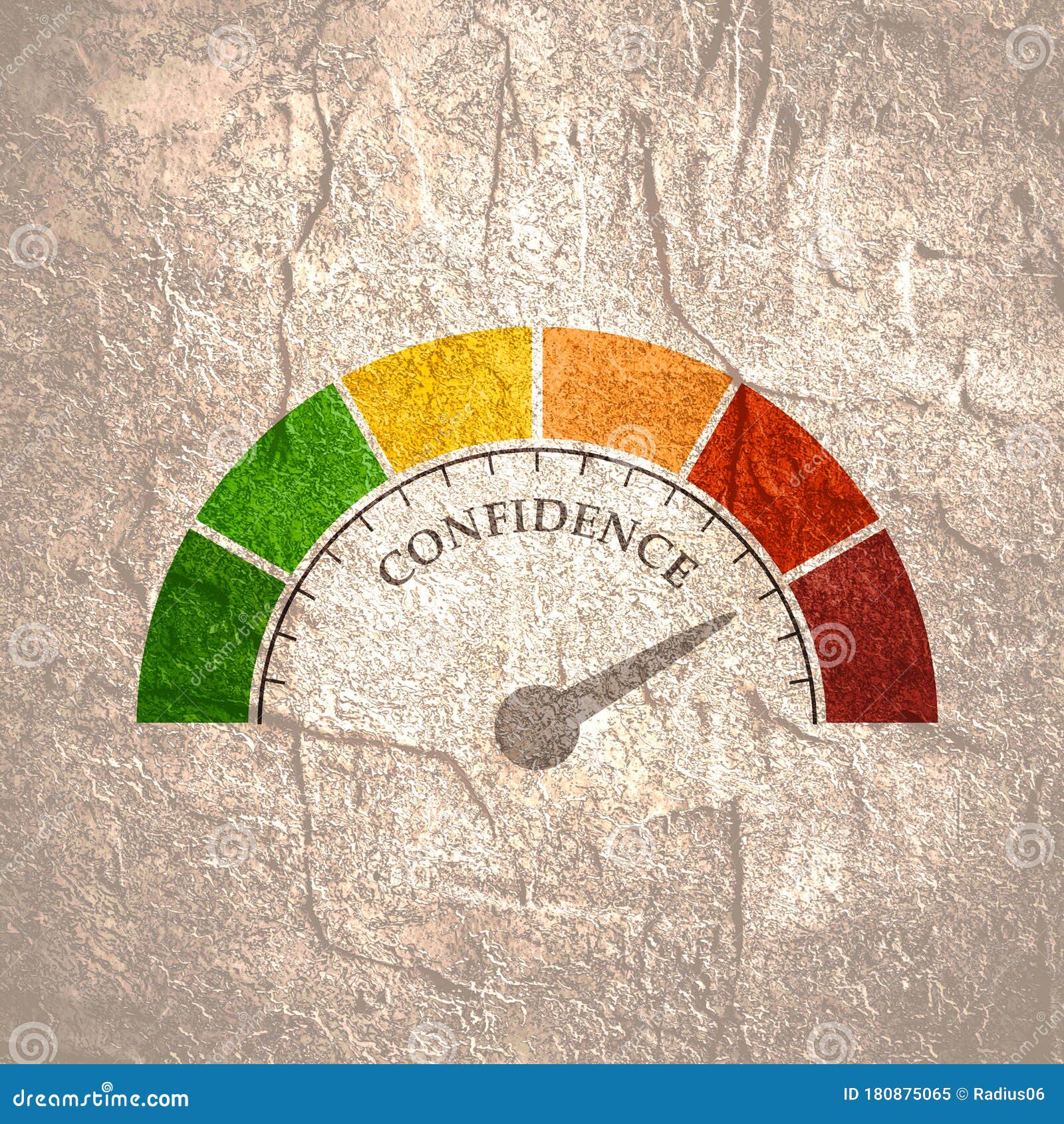 Confidence level meter stock illustration. Illustration of check ...