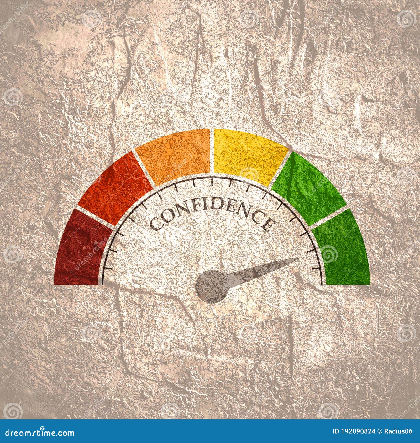 Confidence level meter stock photo. Image of safety - 192090824