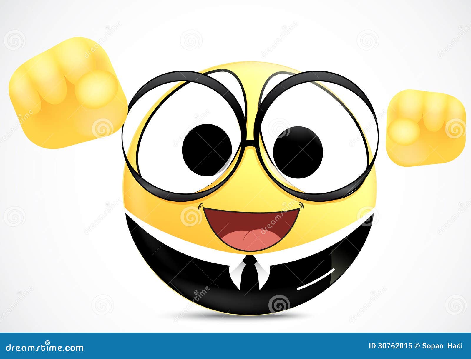 Confidence Office Worker Emoticon Stock Vector - Illustration of ...