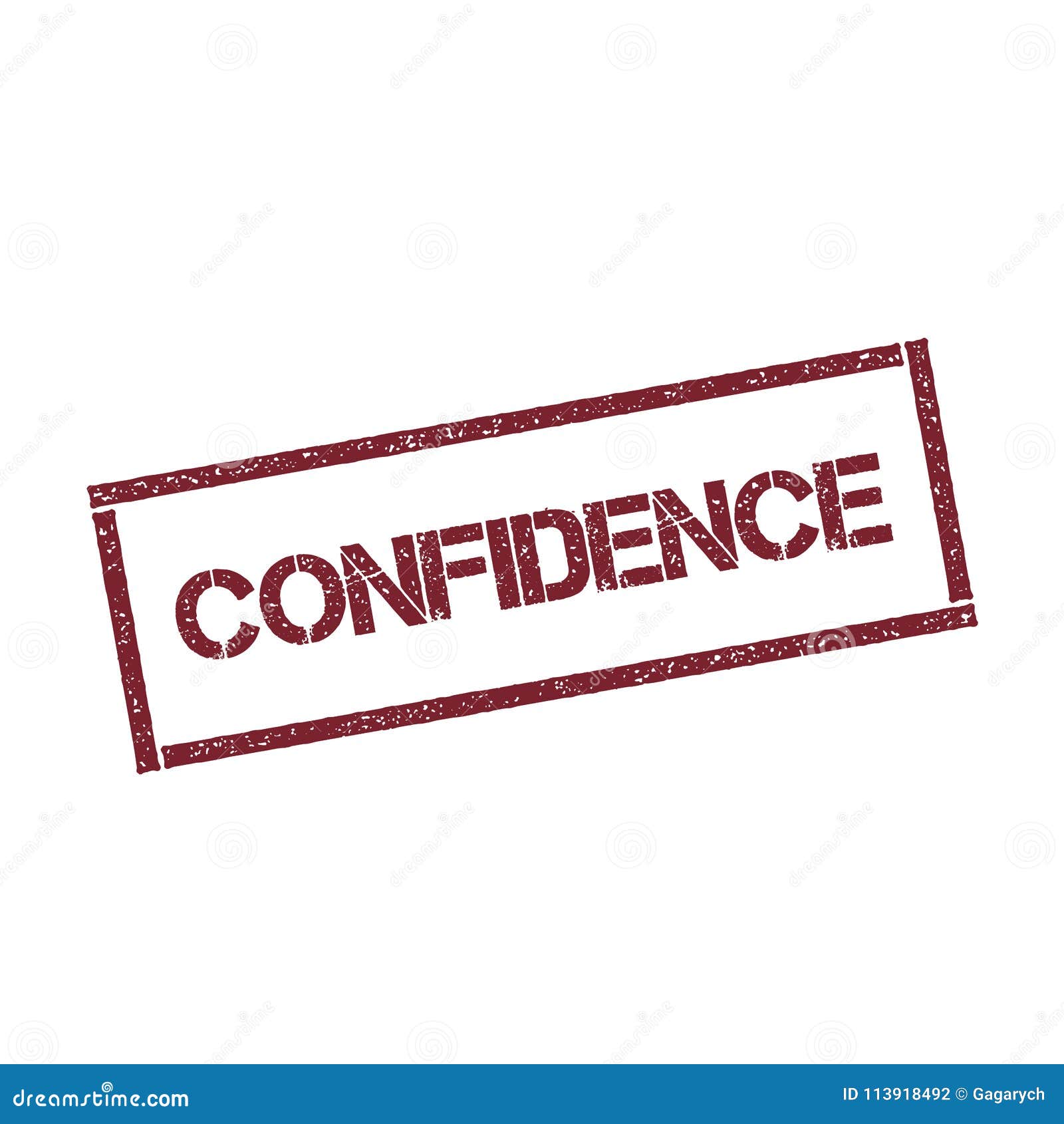 CONFIDENCE Rectangular Stamp. Stock Vector - Illustration of confidence ...