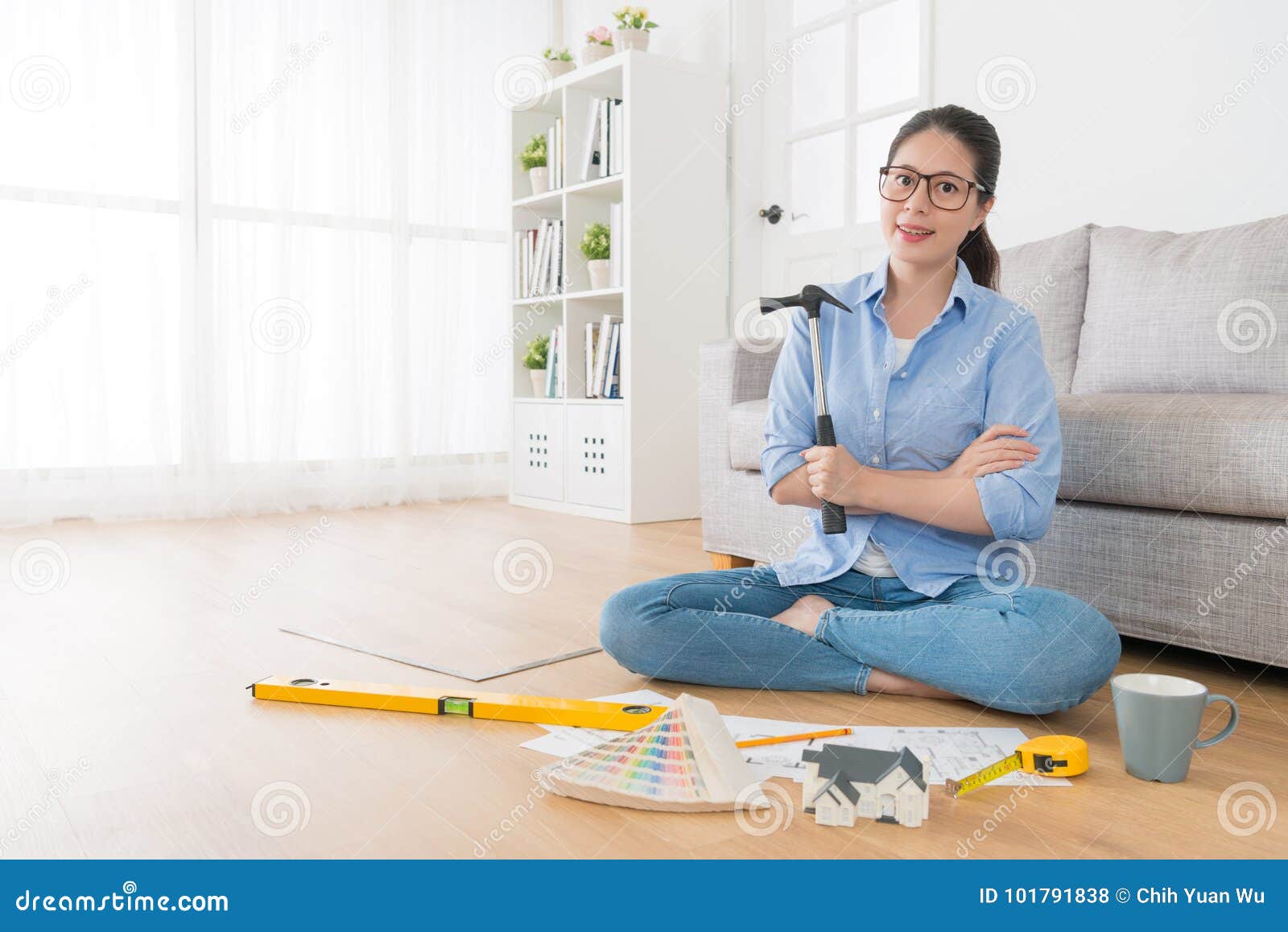 Confidence Successful Female Interior Engineer Stock Photo - Image of ...