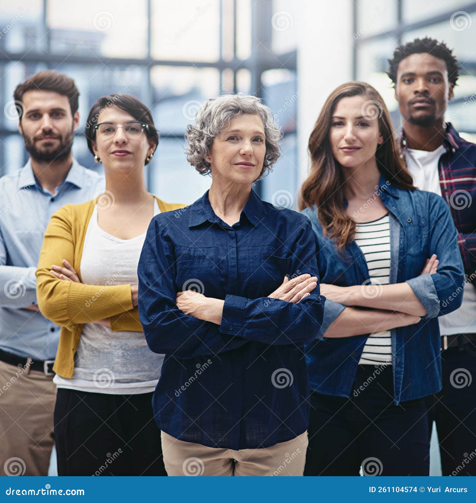 Confidence and Teamwork. Portrait of a Group of Creatives Standing with ...