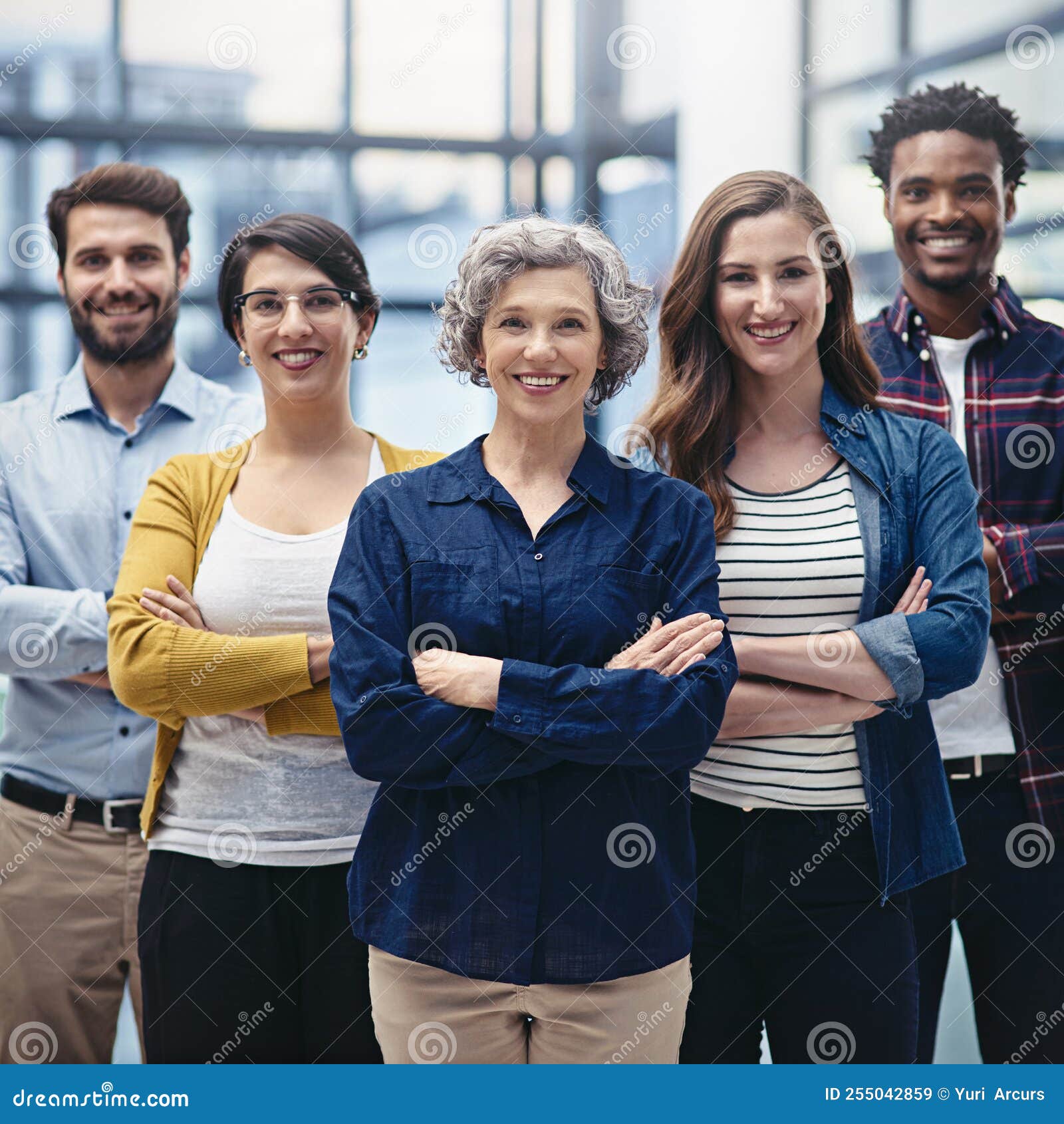 Confidence and Teamwork. Portrait of a Group of Creatives Standing with ...