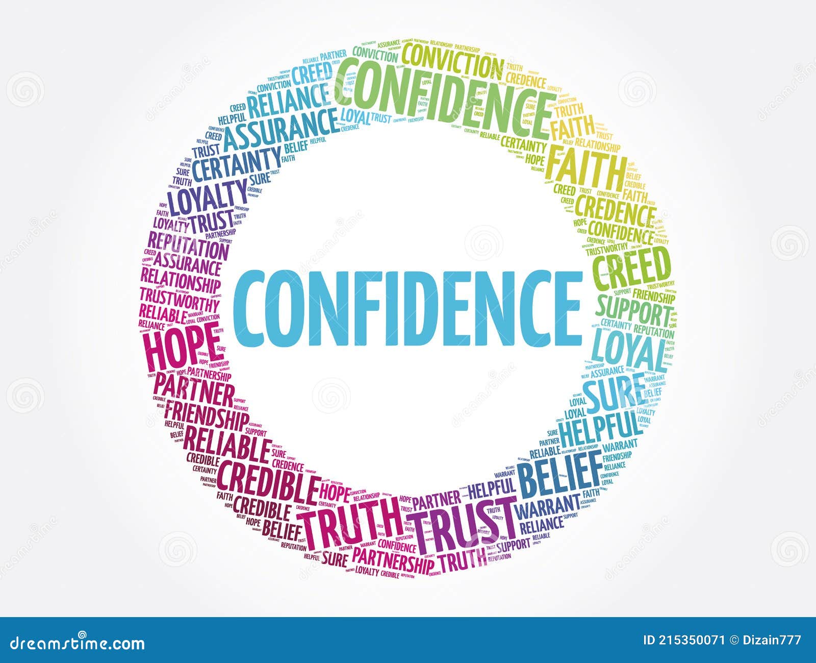Confidence Word Cloud Collage, Concept Background Stock Illustration ...